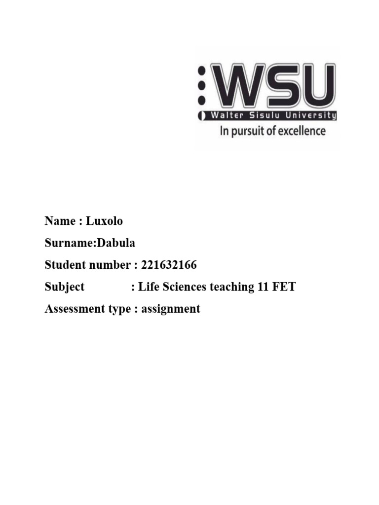 Life Science Assignment | PDF | Educational Assessment | Lesson Plan