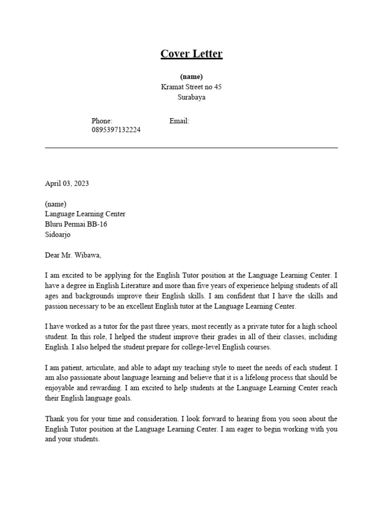 Assignments Job Letter | PDF