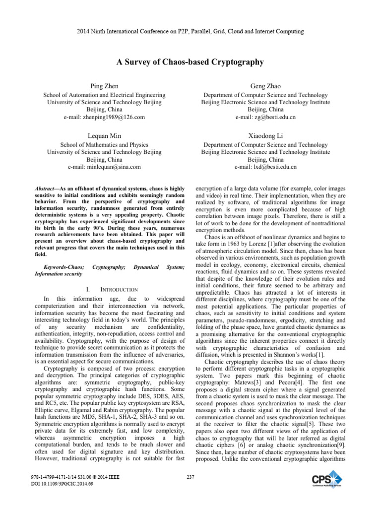 Review 1 | PDF | Cryptography | Chaos Theory