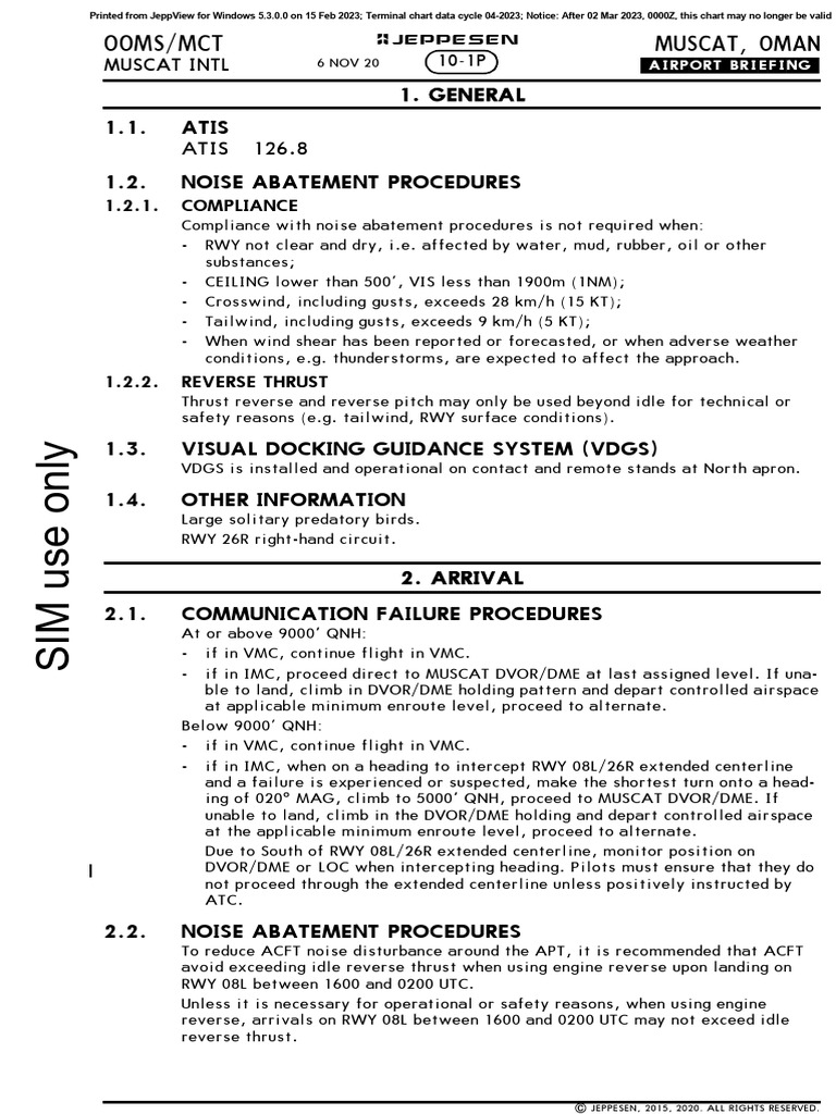 Ooms/Mct: 1.1. Atis 1.2. Noise Abatement Procedures 1. General | PDF | Air Traffic Control ...