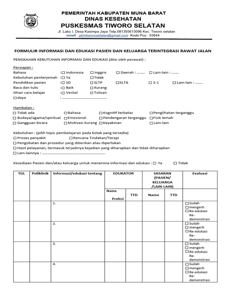 Lampiran Format Rekam Medis Rawat Jalan | PDF