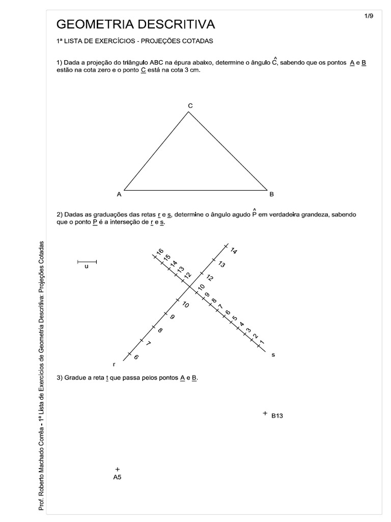 Lista de Exercicios GD Projecoes Cotadas | PDF
