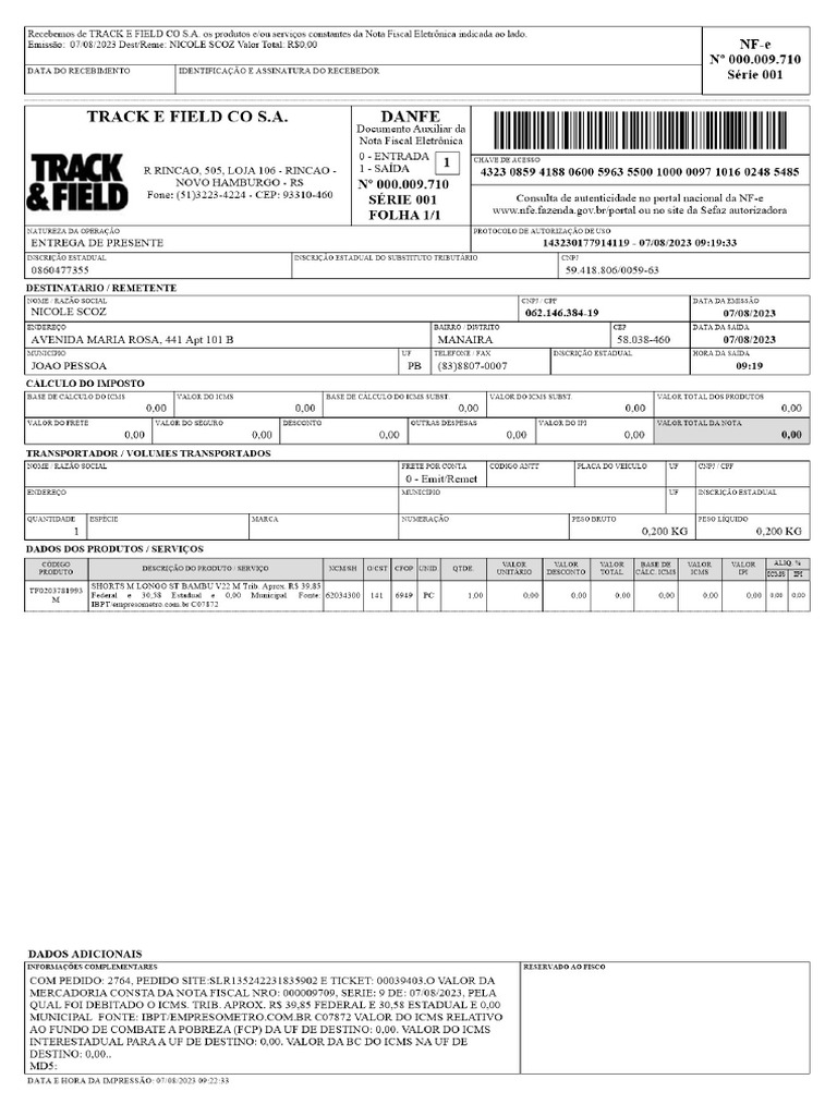 Imprimir Danfe | PDF
