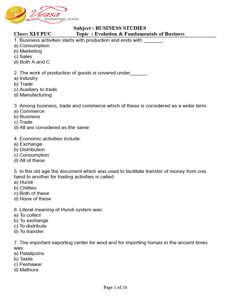 Worksheet-01 of chapter Evolution & Fundamentals of ...