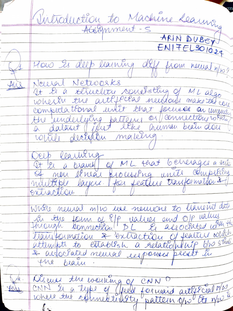 ML Assignment-5 EN17EL301024 Arin Dubey | PDF