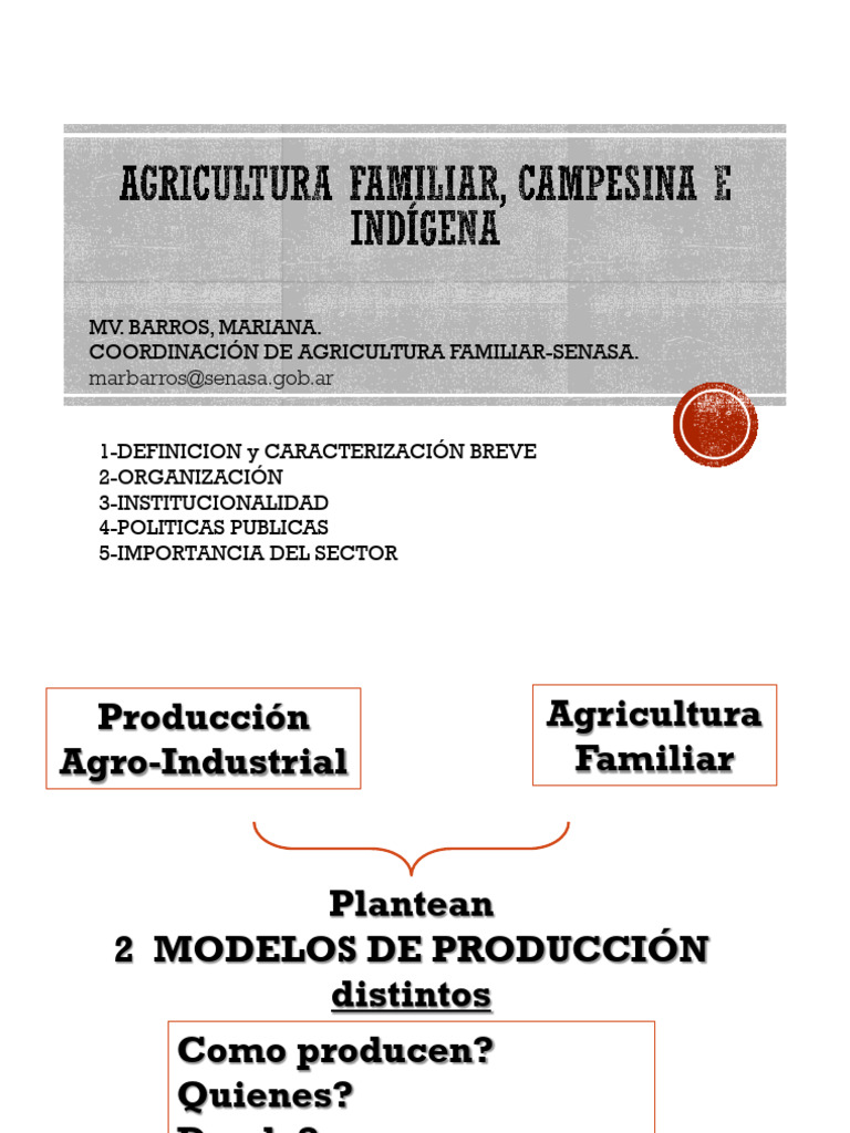 AGRICULTURA FAMILIAR CAMPESINA e INDIGENA | PDF | Agricultura | Campesino