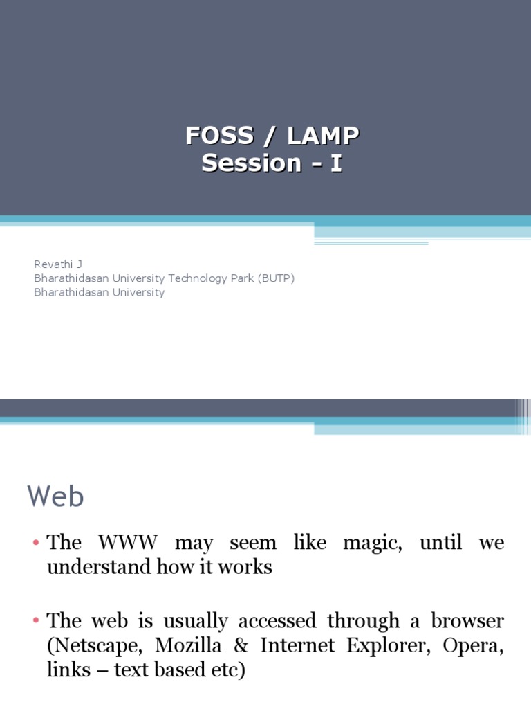 Foss / Lamp Session - I | PDF | Free Software | Gnu