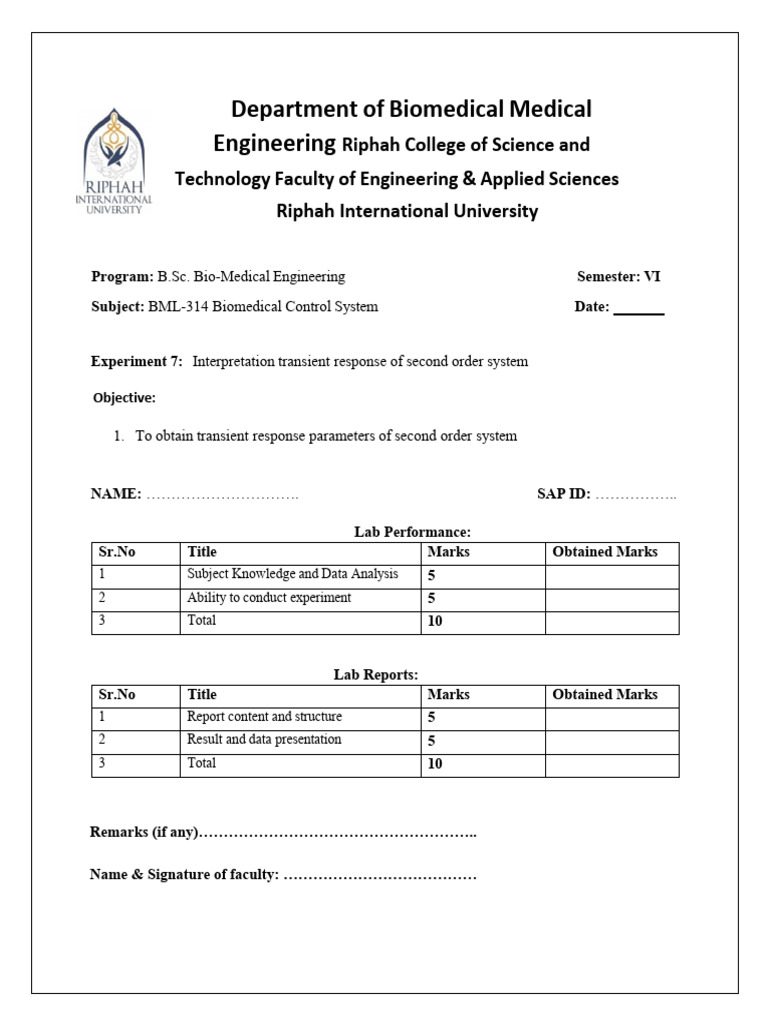 Interpretation Transient Response of Second Order System | PDF | Damping | Applied Mathematics