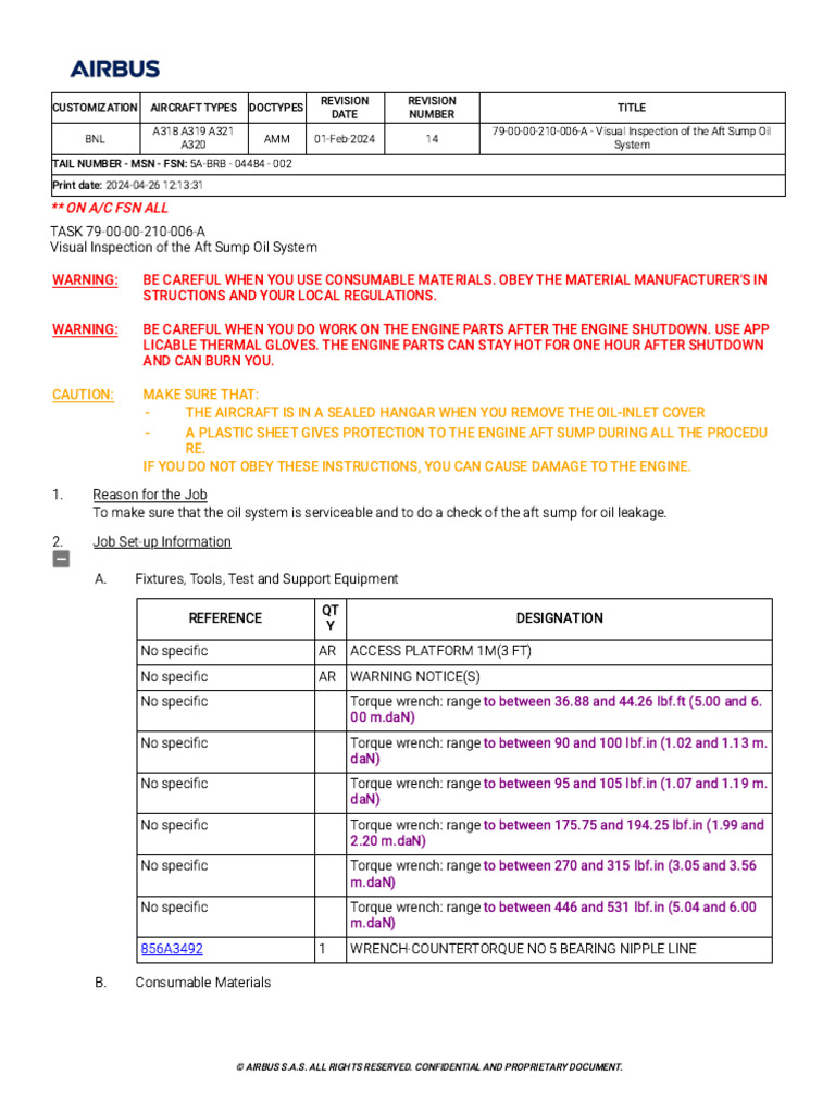 BNL - A318 _ A319 _ A320 _ A321 - AMM - FSN_ 002 - 01-Feb-2024 - 79-00-00-210-006-A - Visual ...