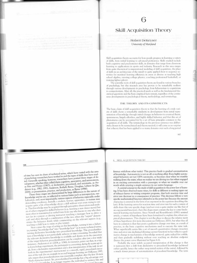 Dekeyser Skillacqusitiontheory | PDF