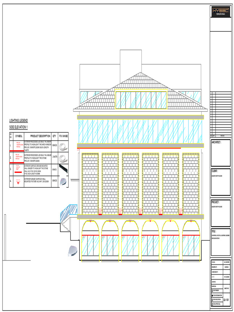 LD-101 Lighting Elevation Side 1 | PDF | Buildings And Structures
