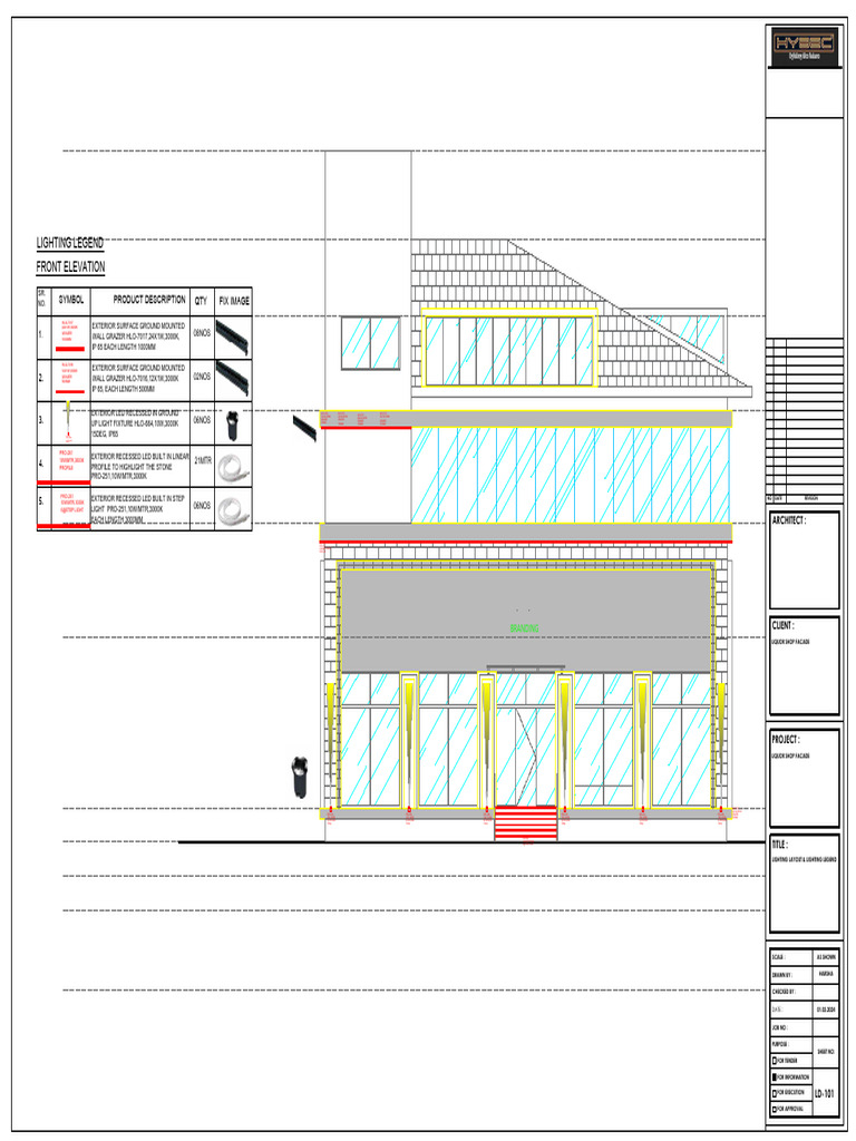 Ld-101 Lighting Elevation Front | PDF | Buildings And Structures