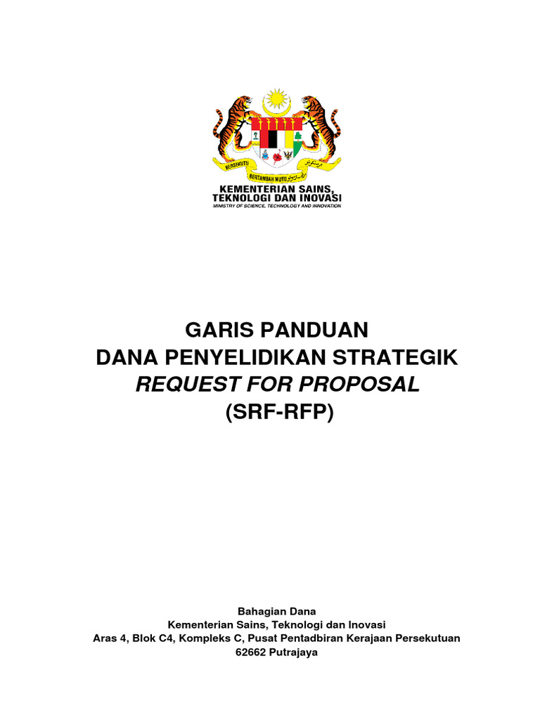 Garis Panduan SRF RFP 2 | PDF