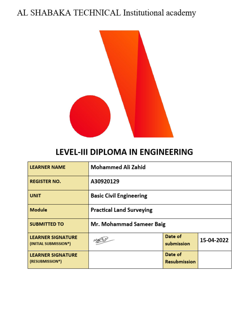 Experiment 02 Civil Workshop | PDF | Surveying