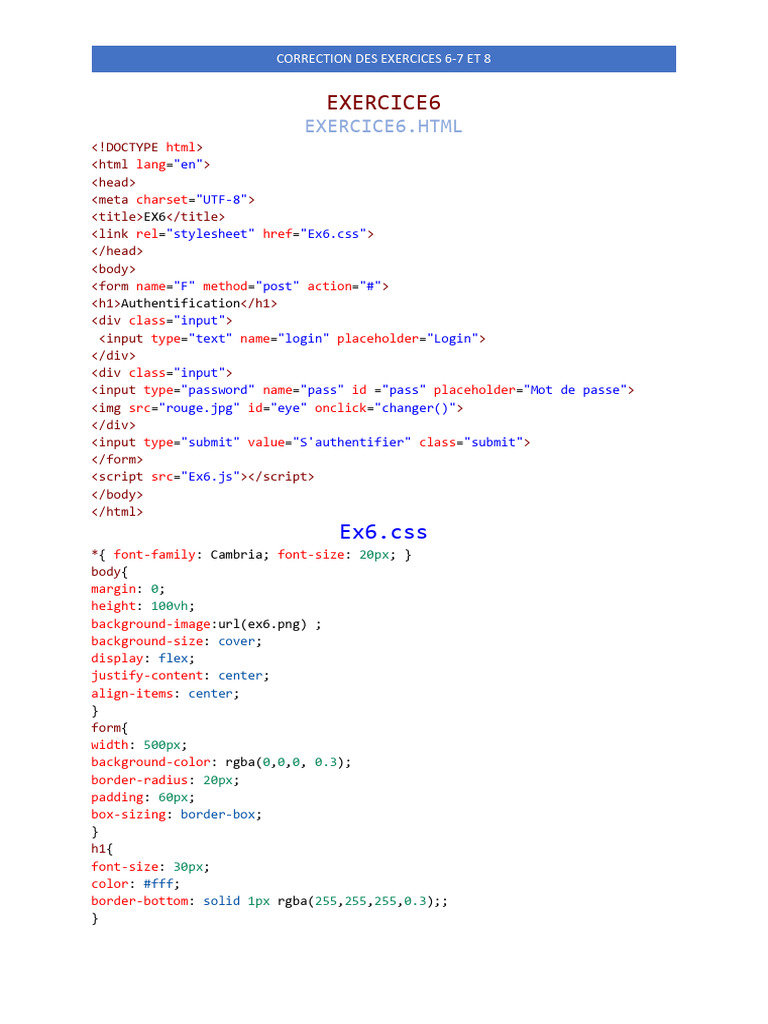 Correction Des EXERCICES 6 7 8.pdf Version 1 | PDF | Typography | Text