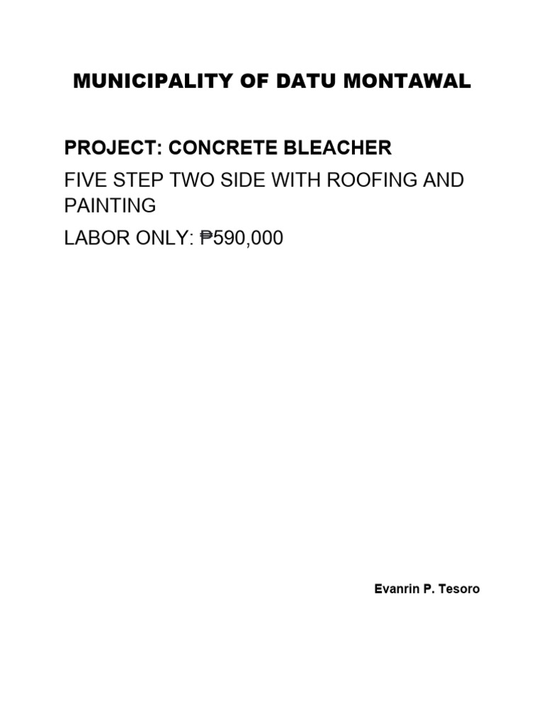 Datu Montawal Construction Projects | PDF | Technology & Engineering