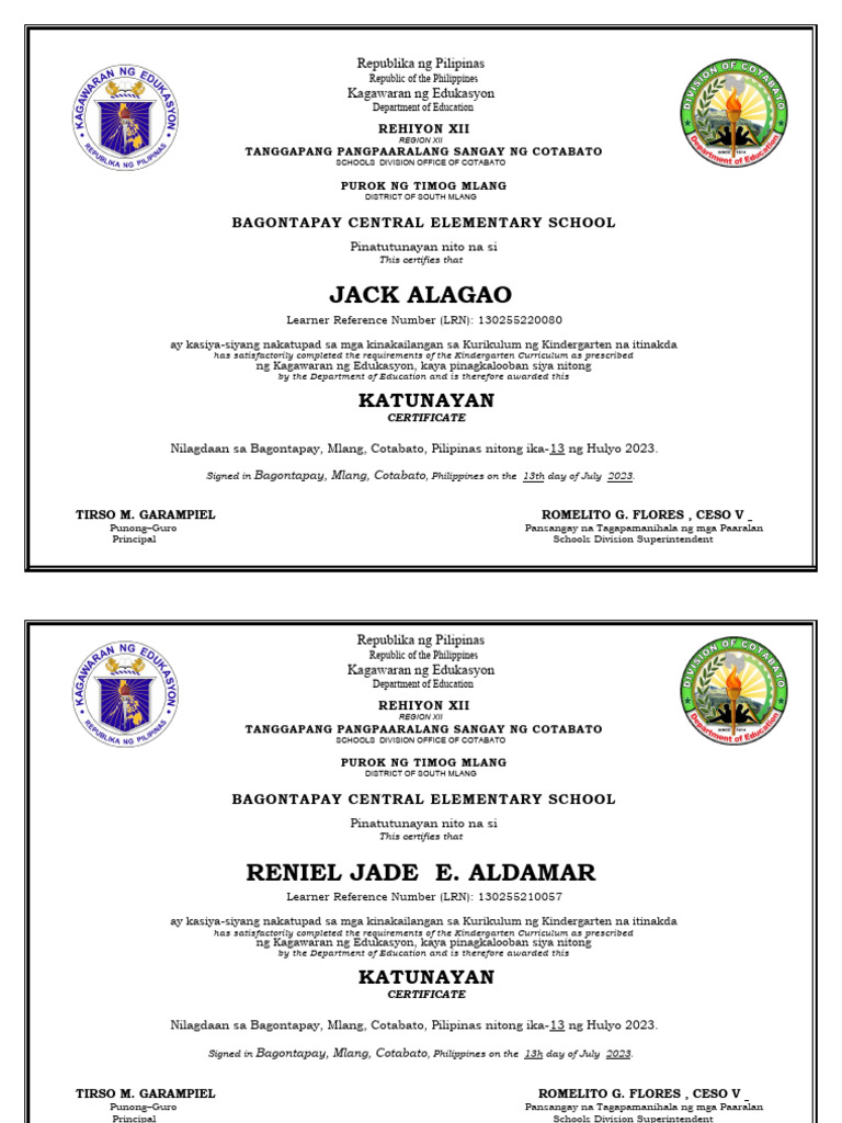 KD Rose Katunayan 2021 2022 | PDF