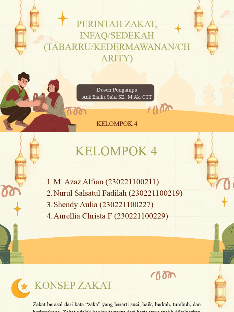 Kelompok 4 - Konsep Tabarru Melalui Zakat, Infaq, Dan Shadaqah | PDF