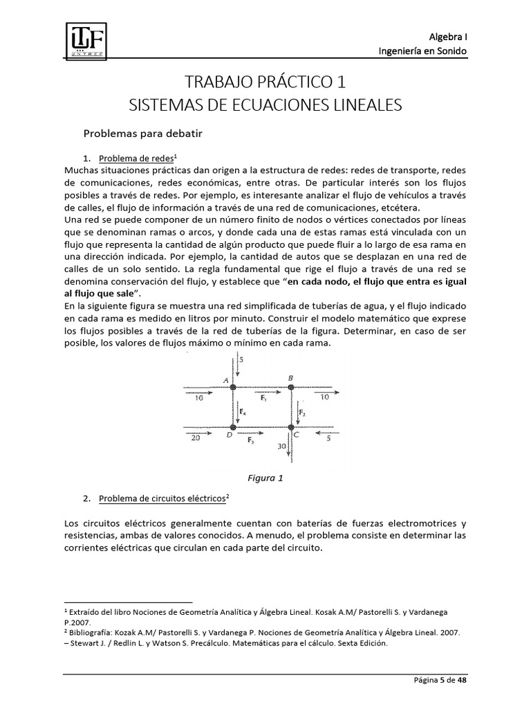 Unidad 1 - Ejercicios | PDF | Red eléctrica | Álgebra