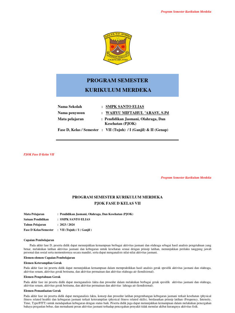 PROMES Kurikulum Merdeka | PDF