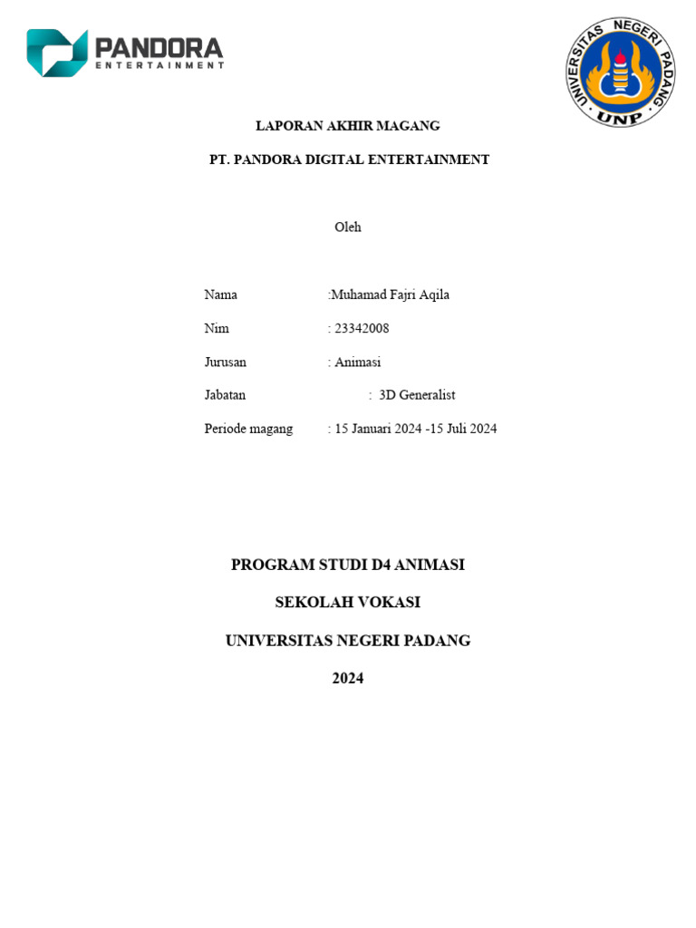 Laporan - Magang Pajri | PDF | Seni