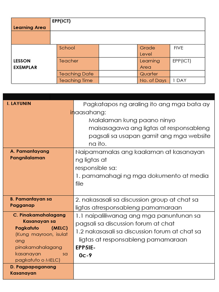 Cot Epp Ict 5 | PDF