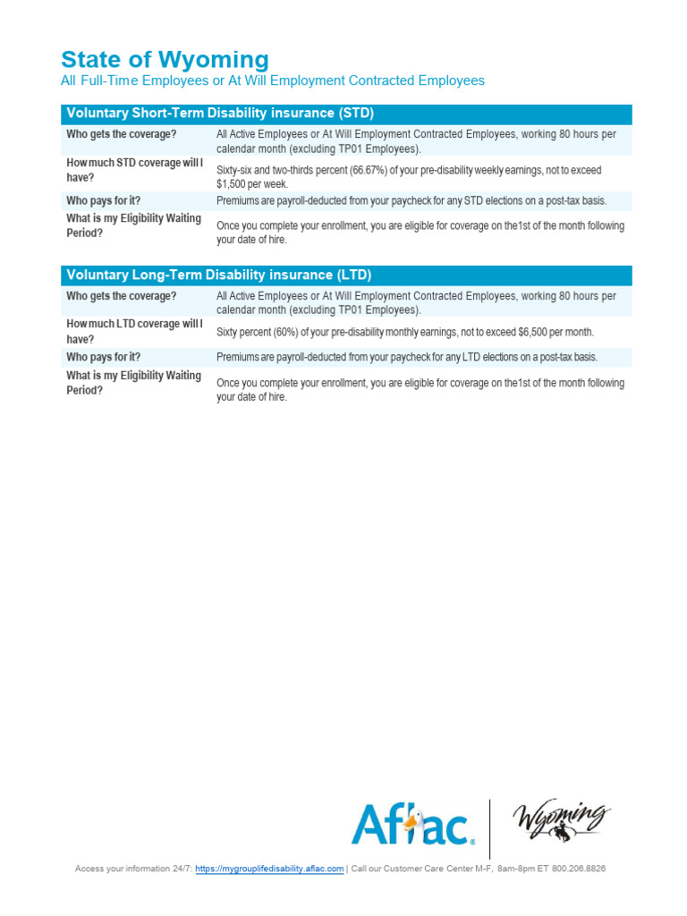 2024 Aflac Benefit Summary - State of WY - Class 1 FINAL | PDF ...