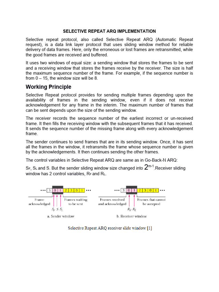 Selective Repeat | PDF | Computing | Network Architecture