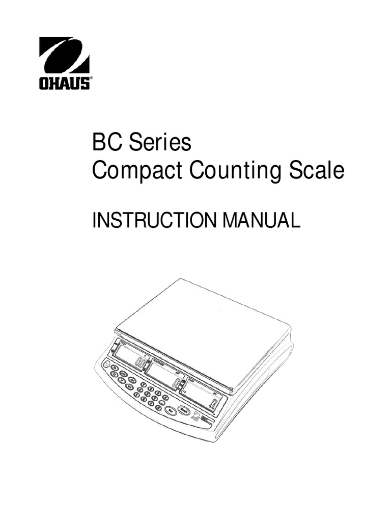 BC Series Compact Counting Scale Manual | PDF | Calibration | Power Supply
