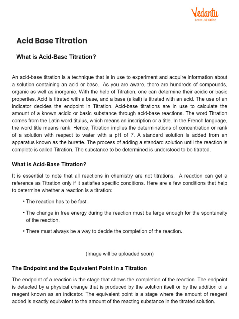 Acid Base Titration | PDF