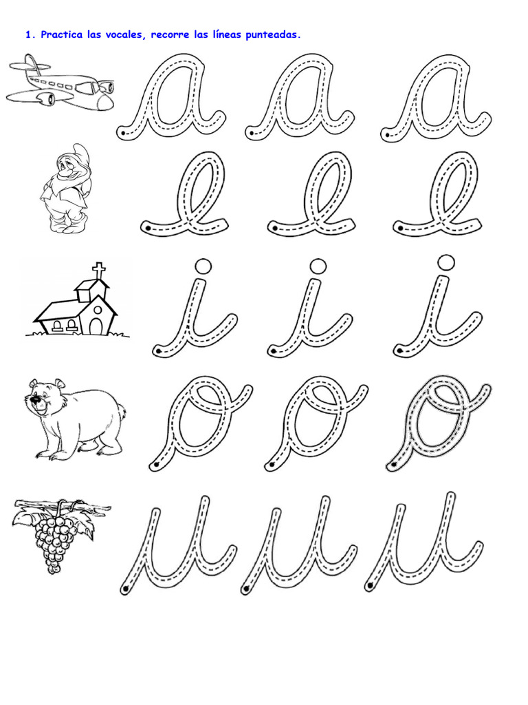 Practica Las Vocales | PDF | Artes del lenguaje y disciplina | Ficción ...