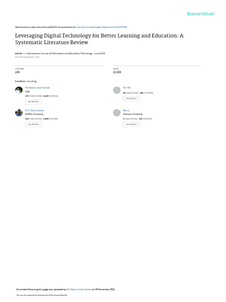 Leveraging Digital Technology | PDF | Educational Technology | Learning