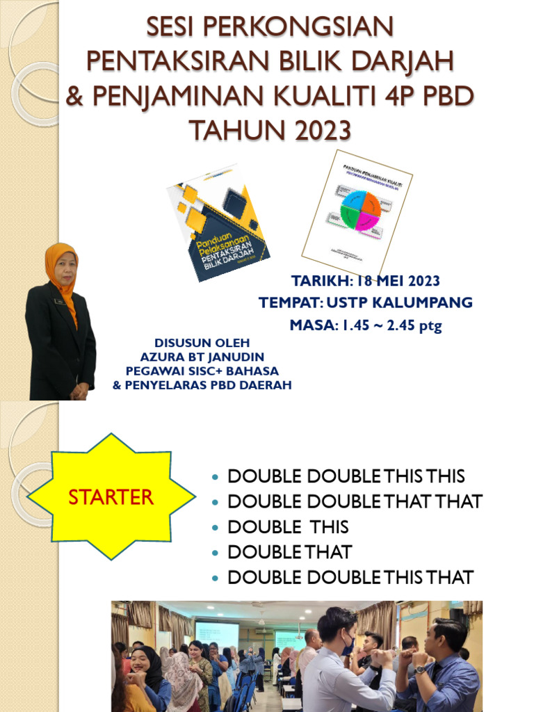 Taklimat Bengkel Penjaminan Kualiti 4P PBD SM 2023 | PDF