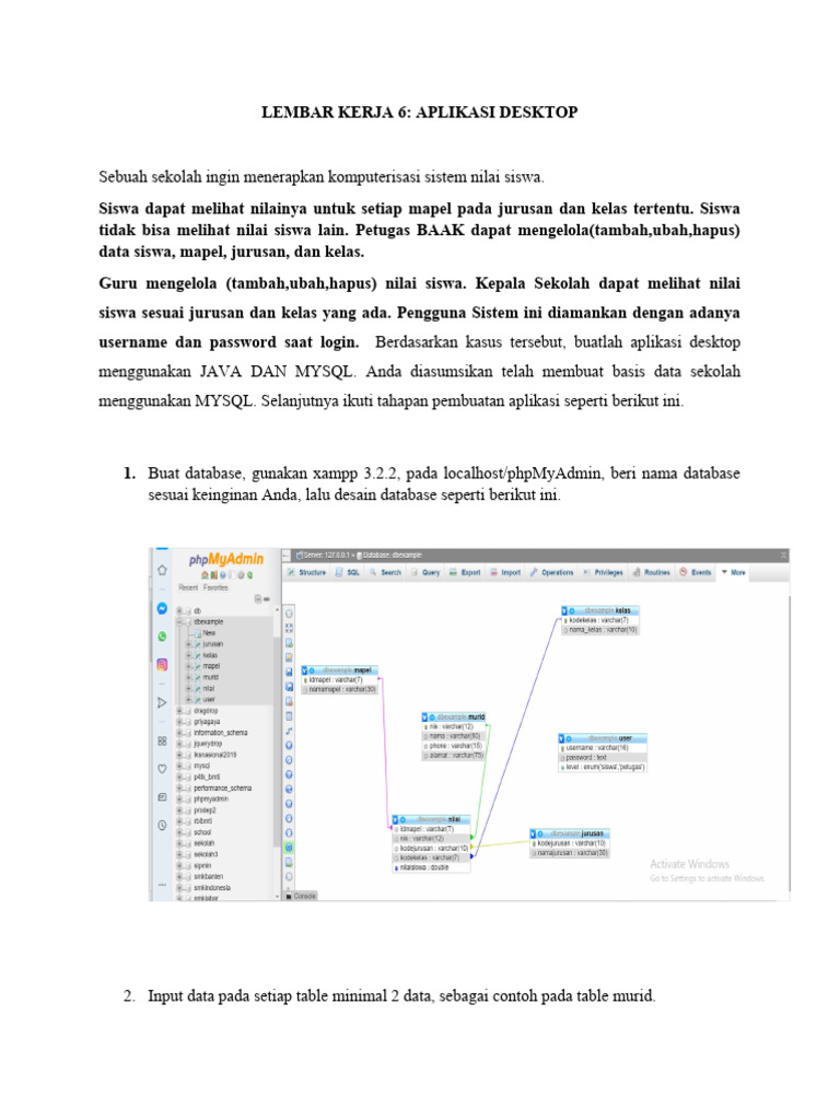 Aplikasi Nilai Siswa dengan Java | PDF | Metode & Bahan Ajar