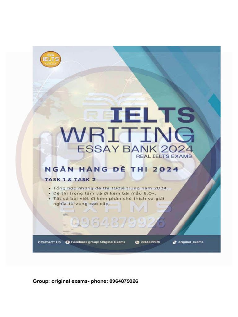 Ielts Writing Essay Bank 2024 The Real Ielts Exam 1600 PDF - Gdrive.vip ...