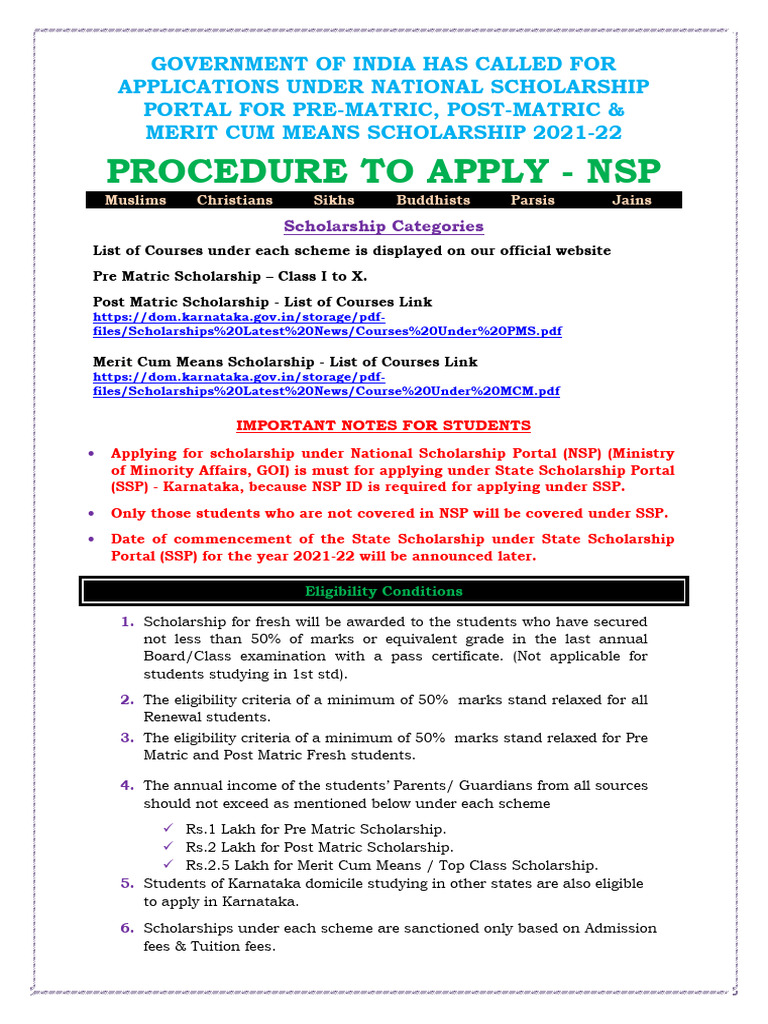 Procedure To Apply-PRE, PMS & MCM 2021-22 | PDF | Password | Login