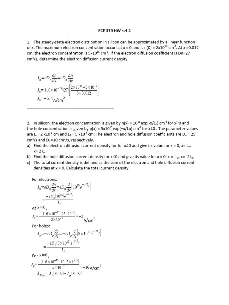 ECE 370 HW Set 4 Solutions | PDF | Physical Quantities | Electromagnetism