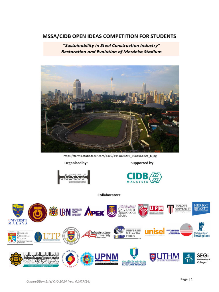 OIC-2024: Steel Design Competition Brief | PDF | Creativity | Malaysia