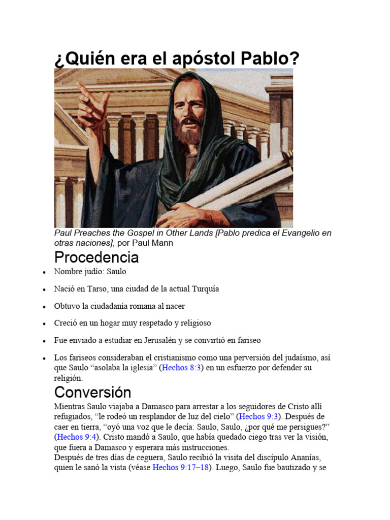 Pablo: Apóstol y Predicador Gentil | PDF | Ciencias sociales | Historia