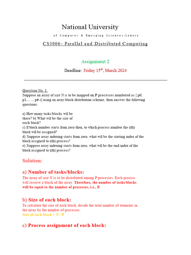 Assignment No. 2 PDC 21L-1786 | PDF | Matrix (Mathematics) | Thread (Computing)