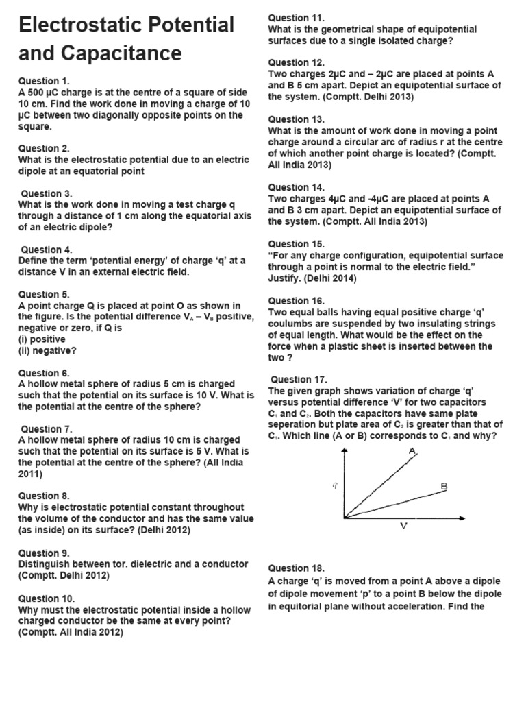 Physics Holiday Homework | PDF | Capacitance | Capacitor