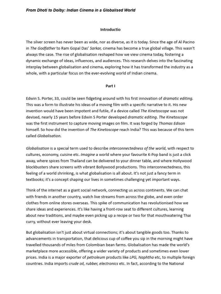 Indian Cinema's Global Evolution | PDF | Movie Theater | Entertainment