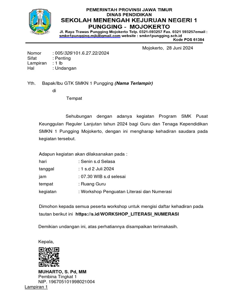 Undangan Workshop 1-2 Juli 2024 | PDF