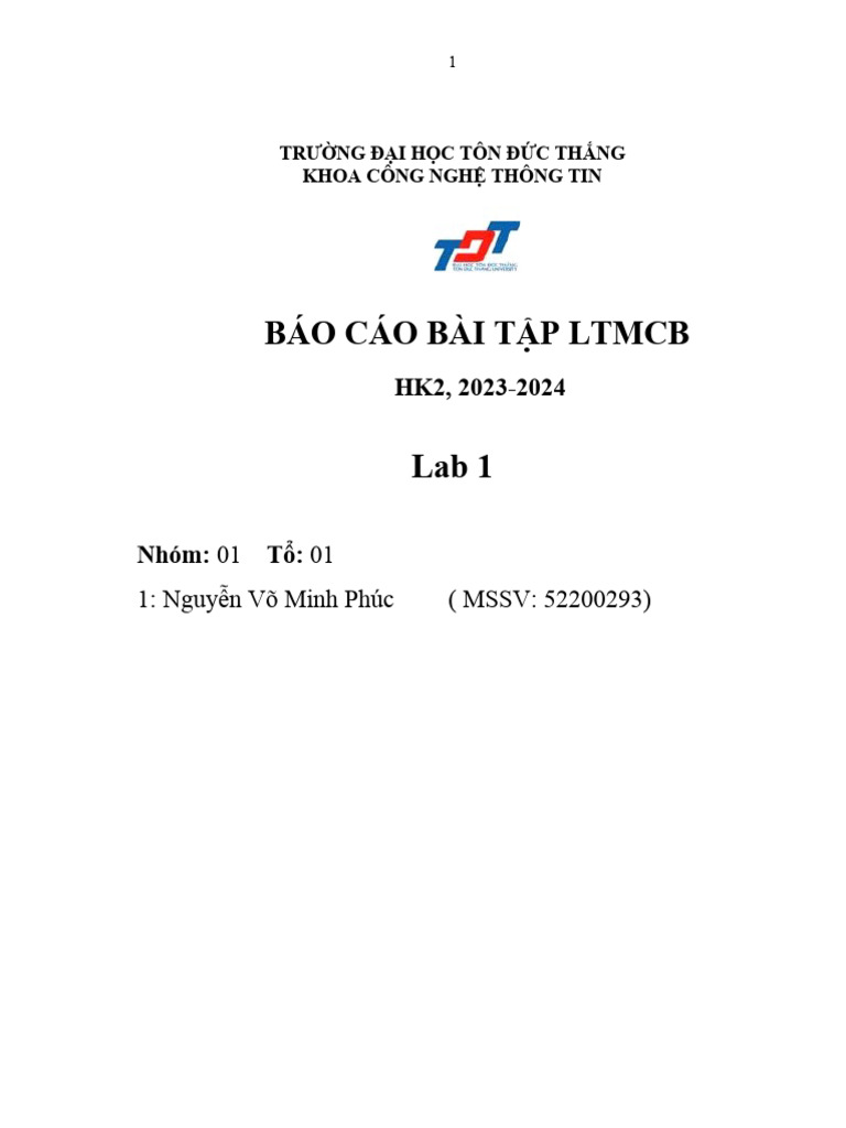 Bao Cao Thuc Hanh | PDF