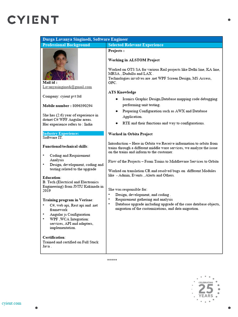 Cyient Resume 1 - 1695897594460 - Durga Lavanya Singinedi - 1699886004838 - Durga Lavanya ...