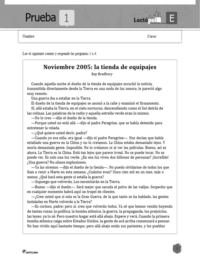 Prueba Lectura Lectopolis | PDF | Exoplaneta | Planetas