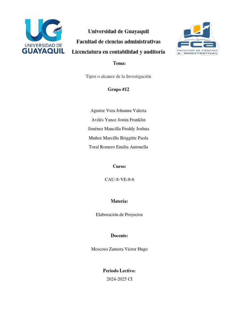 Tipos o Alcance de La Investigación - G12 | PDF | Crecimiento personal y profesional