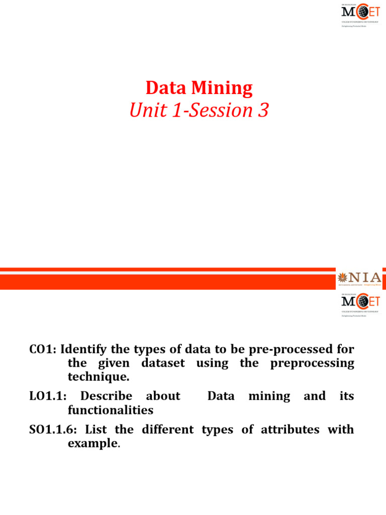 III-IT-Data Mining Unit 1-Session 3 | PDF | Level Of Measurement | Temperature