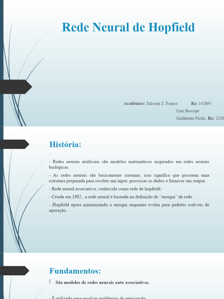 Rede Neural de Hopfield | PDF | Computadores