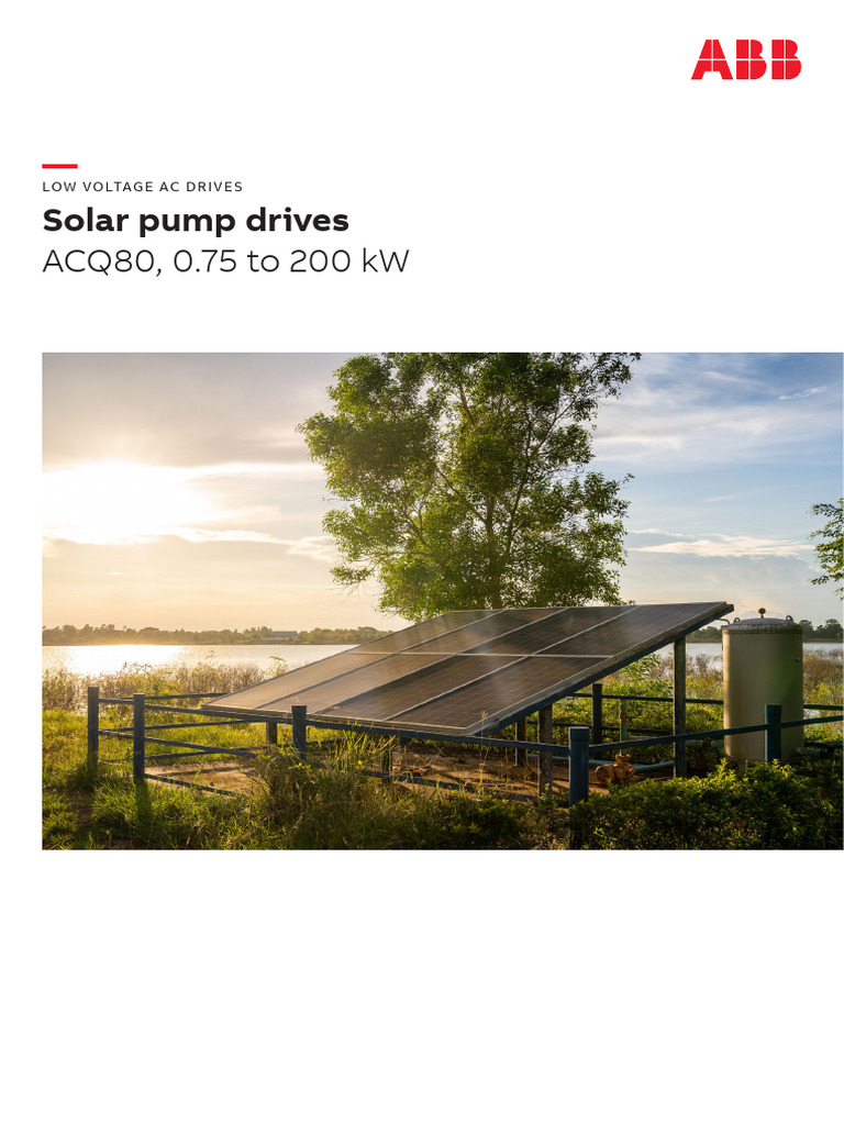 ABB Solar Pump Drive ACQ80 Catalog | PDF | Photovoltaics | Solar Power